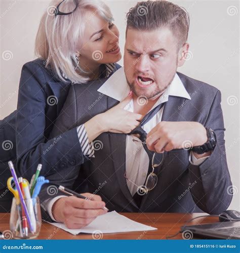 Sexual Harassment At Workplace And Unacceptable Behavior Concept