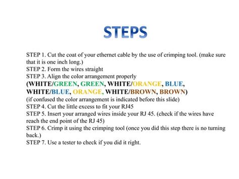 How To Make Ethernet Cables PPT