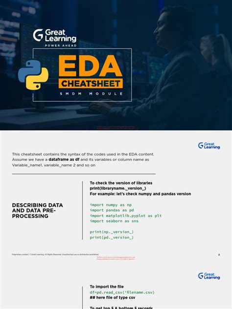 Eda Cheatsheet Class Note Pdf Software Computer Science