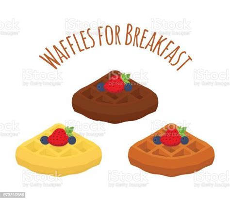 벨기에 와플초콜렛 크림 및 장과의 집합입니다 레스토랑에서 맛 있는 아침 식사 0명에 대한 스톡 벡터 아트 및 기타 이미지 0명 갈색 노랑 Istock