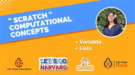 computational concepts in scratch part 3 variable and lists youtube