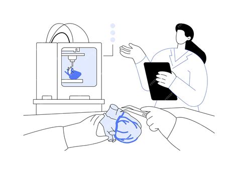 Premium Vector 3d Printed Anatomical Model Abstract Concept Vector Illustration Doctors