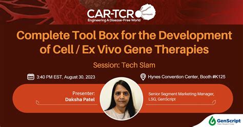 Genscript On Linkedin 9th Car Tcr Summit September 17 20 Boston Ma