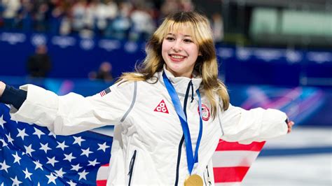 Gold Medalist Alyssa Liu Of Team United States Celebrates Operation