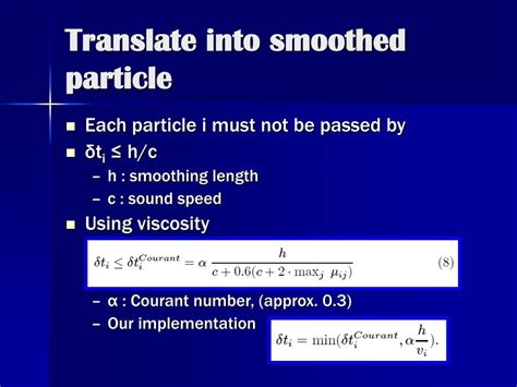 Ppt Smoothed Particle A New Paradigm For Animating Highly Deformable Bodies Powerpoint