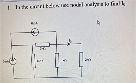 Solved In The Circuit Below Use Nodal Analysis To Find Chegg