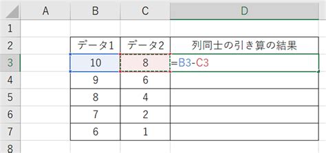 【excel】エクセルでの引き算の関数・記号・やり方は？2列など一気に引き算する方法【一括】｜おでかけラボ