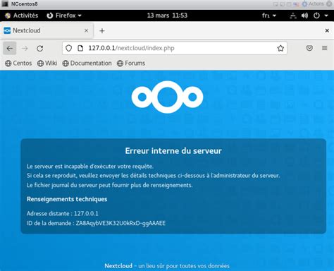 Internal Server Error On Centos 8 ℹ️ Support Nextcloud Community