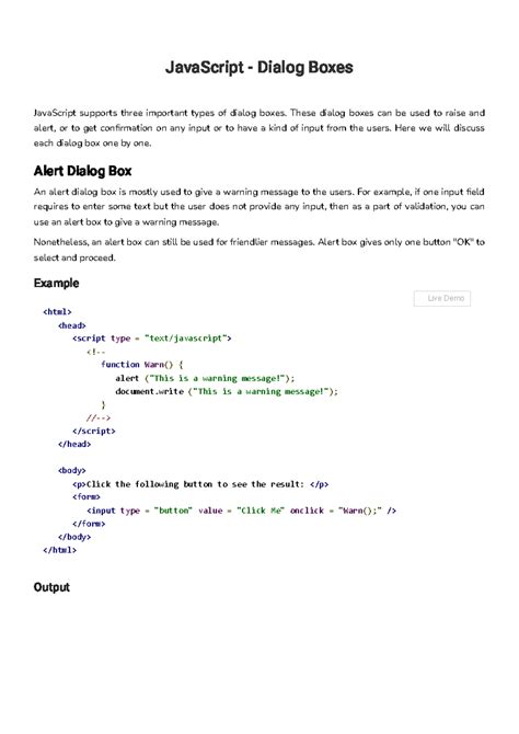 java script dialog boxes javascript dialog boxes javascript supports three important types