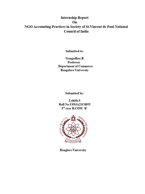 Lohiths Report 02 Pdf Debits And Credits Non Governmental