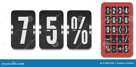 Analog Flip Airport Board Countdown Timer Vector Old Time Meter Of Numbers And Symbols Retro