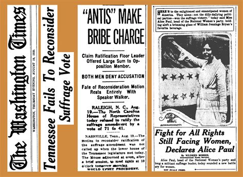 Suffrage Vote Tennessee Nineteenth Amendment The Washington Times