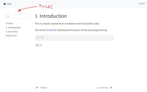 quarto book with custom navbar how do i keep the title in the sidebar · quarto dev quarto cli