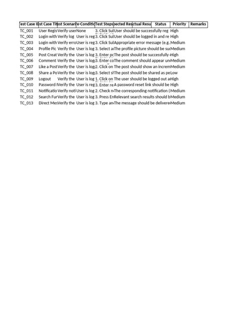Social Media Test Cases Pdf User Computing Password