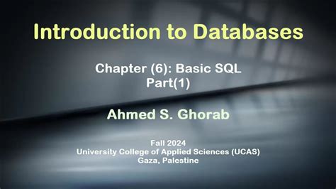 Ch 6 Basic Sql Part1 Youtube