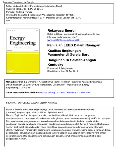 Assessment Of Leed Indoor Pdf
