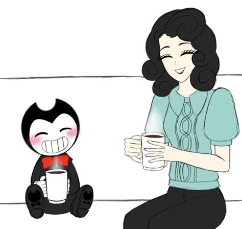 Audrey Drinks Hot Chocolate With Her Son Bendy By Mr3210 On Deviantart