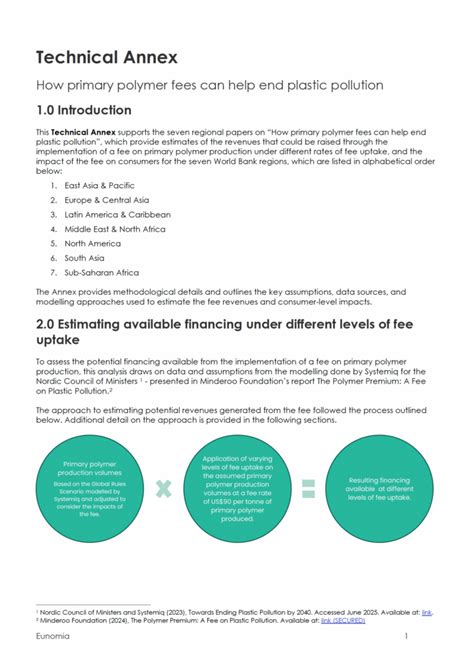 Primary Plastic Polymer Fee Regional Analysis Technical Annex