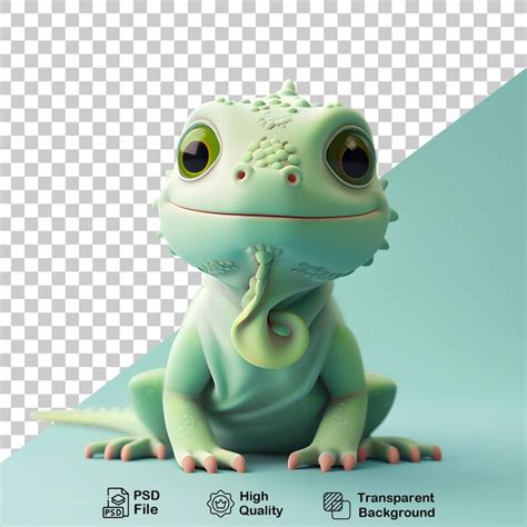 Premium Psd 3d Cute Lizard Illustration Cartoon Style Isolated On