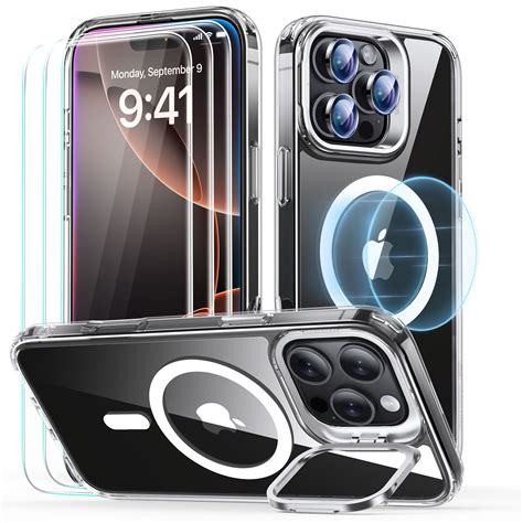 Iphone 16 Pro Max Clear Magsafe Case With Screen Protector Bundle