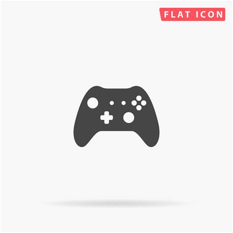 Game Controller Flat Vector Icon Hand Drawn Style Design Illustrations