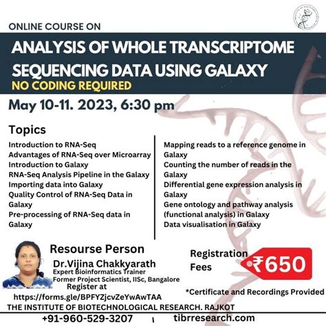 Whole Transcriptome Sequence Data Analysis Training Using Galaxy Tibr Biotech