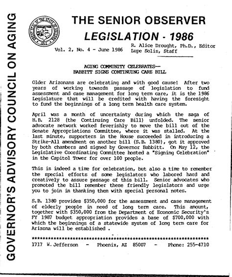 The Senior Observer 1986 06 Arizona Memory Project