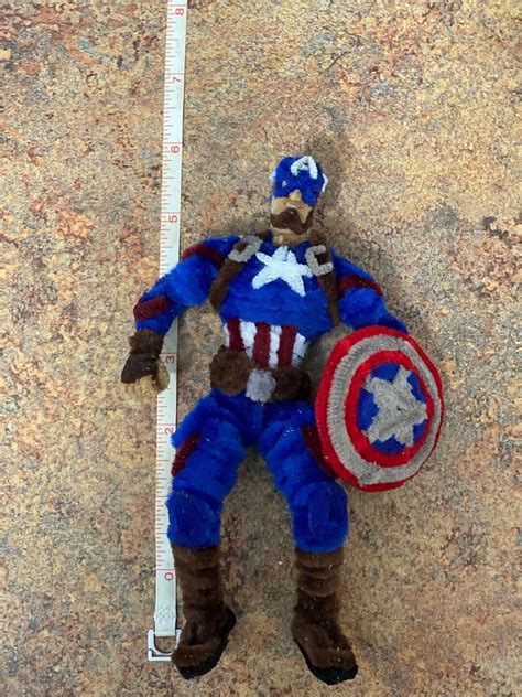 Pipe Cleaner Captain America Action Figure Etsy