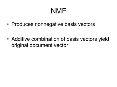 Ppt A Clustering Method Based On Nonnegative Matrix Factorization For