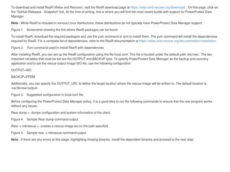 downloading and configuring rear simplifying linux bmr for powerprotect data manager using