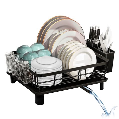 Loyalget Dish Drying Rack With Drain Board Utensil And Cup Holder 17
