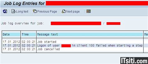 Logon Of User In Client Failed When Starting A Step