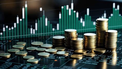 Investment Concept Coins Graph Stock Market Financial Stock