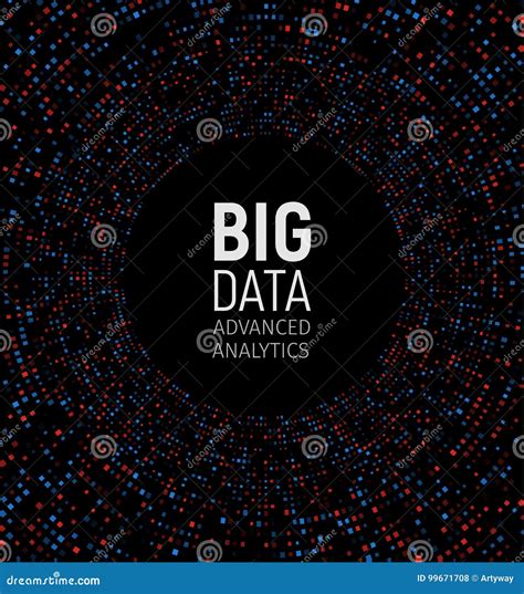 Big Data Abstract Vector Visualization Lines And Dots Array Big Data