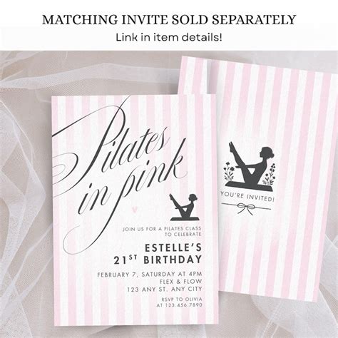 Pilates Birthday Welcome Sign Printable Birthday Brunch Entrance