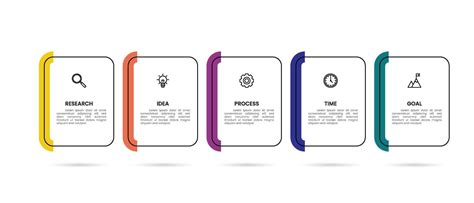 Square Flow Chart 5 Option 57791190 Vector Art At Vecteezy