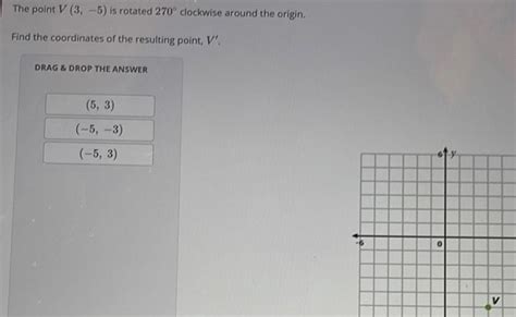 [answered] The Point V 3 5 Is Rotated 270 Clockwise Around The Origin Kunduz
