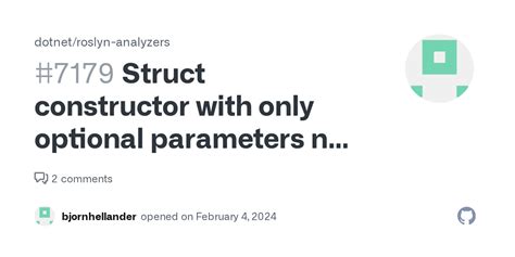 Struct Constructor With Only Optional Parameters Not Used · Issue 7179 · Dotnetroslyn