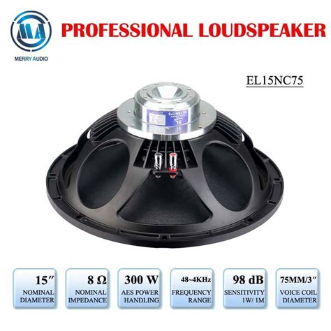 El15nc75 Performance 15 Inche Pro Sound Loud Speaker Subwoofer Parlante