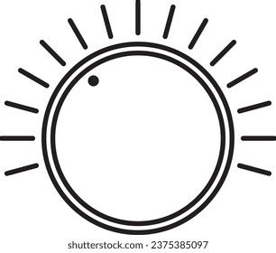 Music Analog Knob Potentiometer Icon Stock Vector Royalty Free