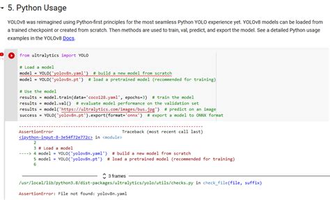 Errors In Tutorial Ipynb When Using In Colab Issue 232 Ultralytics