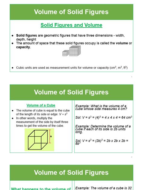05 Volume Of Solid Figures Pdf Volume Sphere