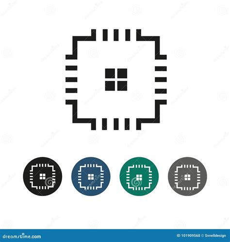 Processor Outline Graphic Illustration Stock Vector Illustration Of Hardware Business