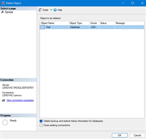 Sql Serverda Veritabanını Silme Bilişim And Programlama