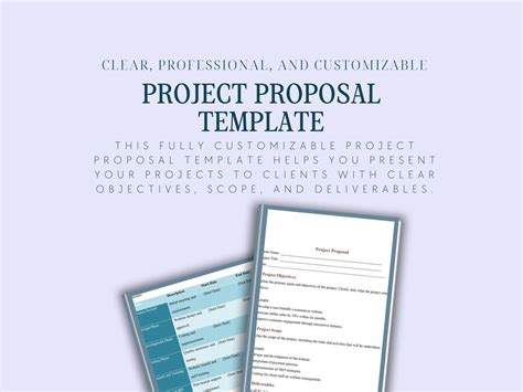 Editable Project Proposal Template Customizable Business Proposal For Clients Instant