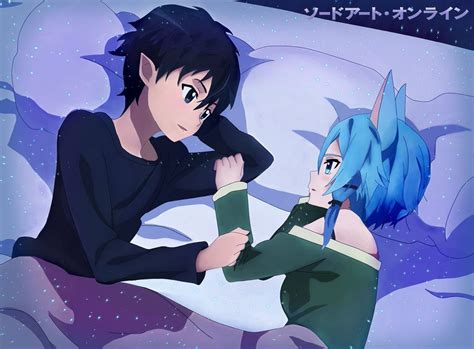 Kirito And Sinon Bed Scene Kirito And Sinon Pinterest Bed Scene