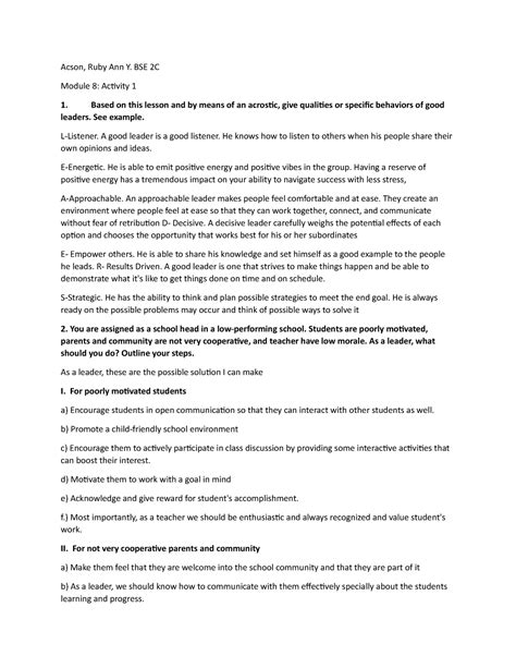 Module 8 Activity 1 Iii Evaluation Iv Assignment Agreement A