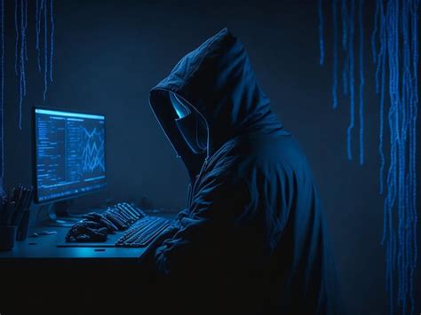 Premium Ai Image Dangerous Hooded Hacker Breaks Into Government Data Servers And Infects Their