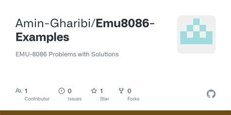 Github Amin Gharibiemu8086 Examples Emu 8086 Problems With Solutions