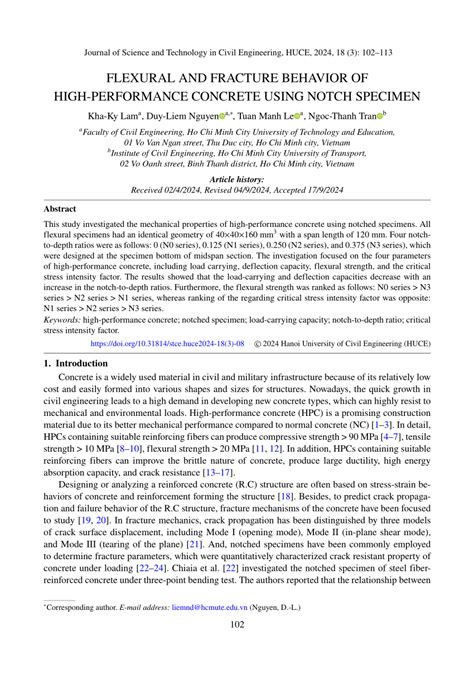 Pdf Flexural And Fracture Behavior Of High Performance Concrete Using Notch Specimen